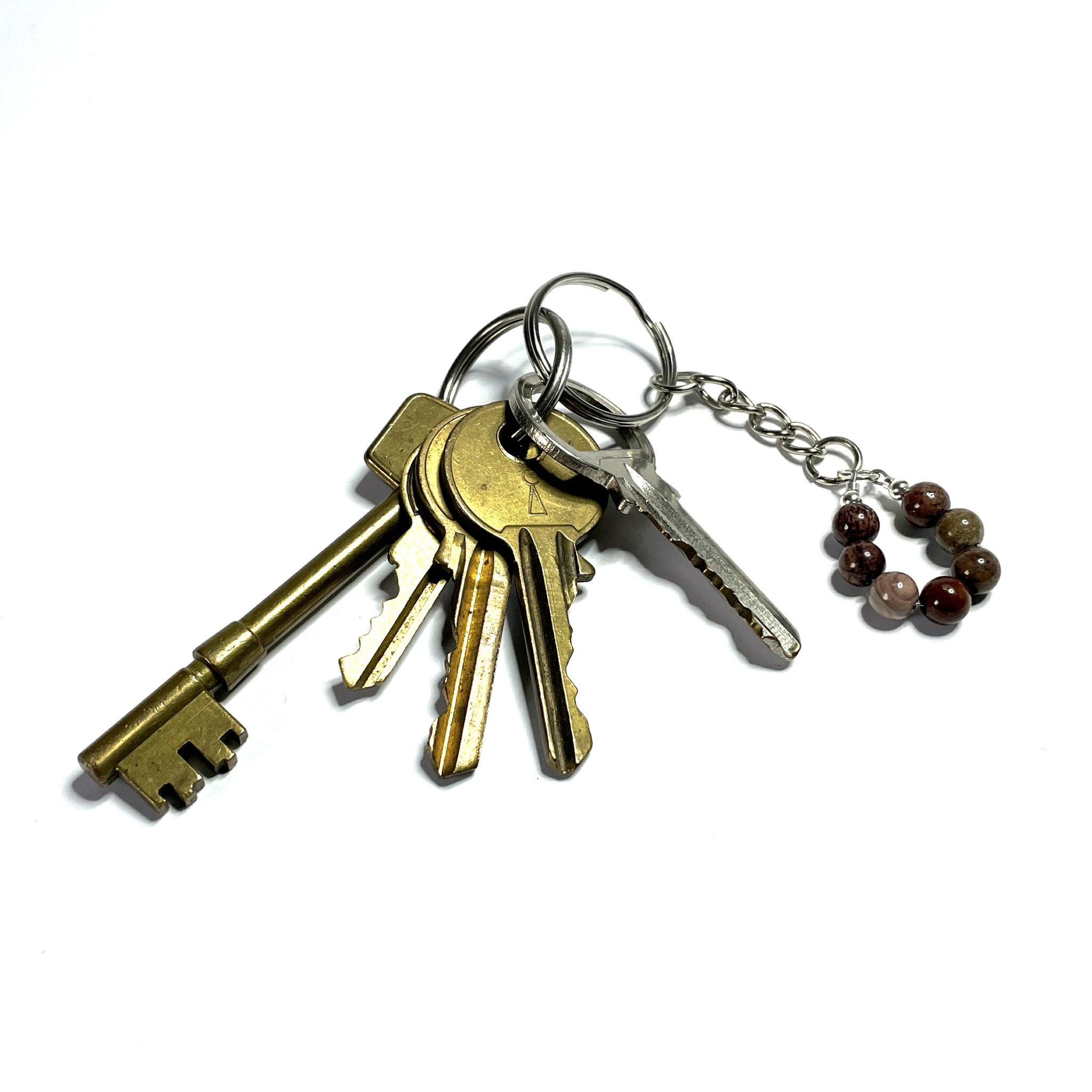 Flower Jasper Keychain - Handmade Crystal Accessories by Rafaelle ...