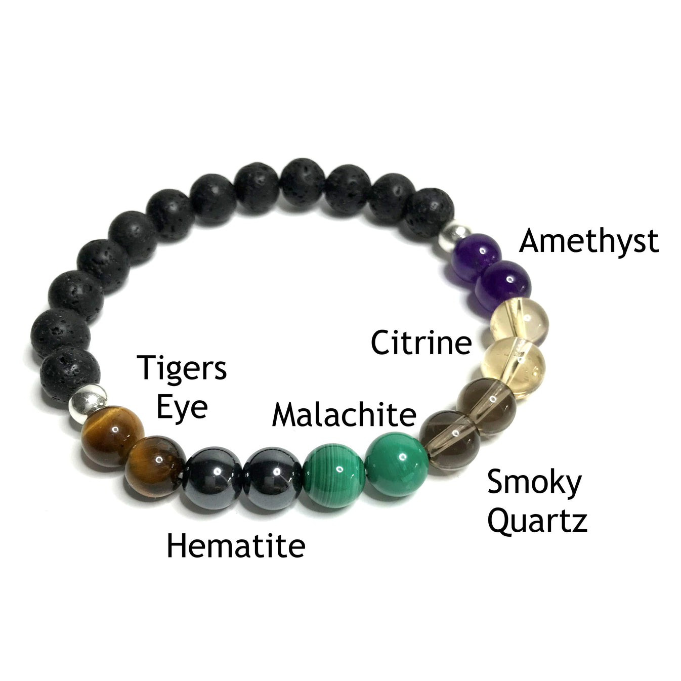 Addiction Recovery Bracelet with Lava Rock - Jewellery by Rafaelle